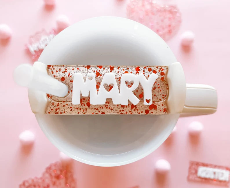 Red Confetti Stanley Tag – The Simply Adoorable